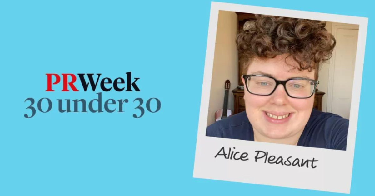 Lansons | Alice features in PRWeek's 30 under 30 Newcomers